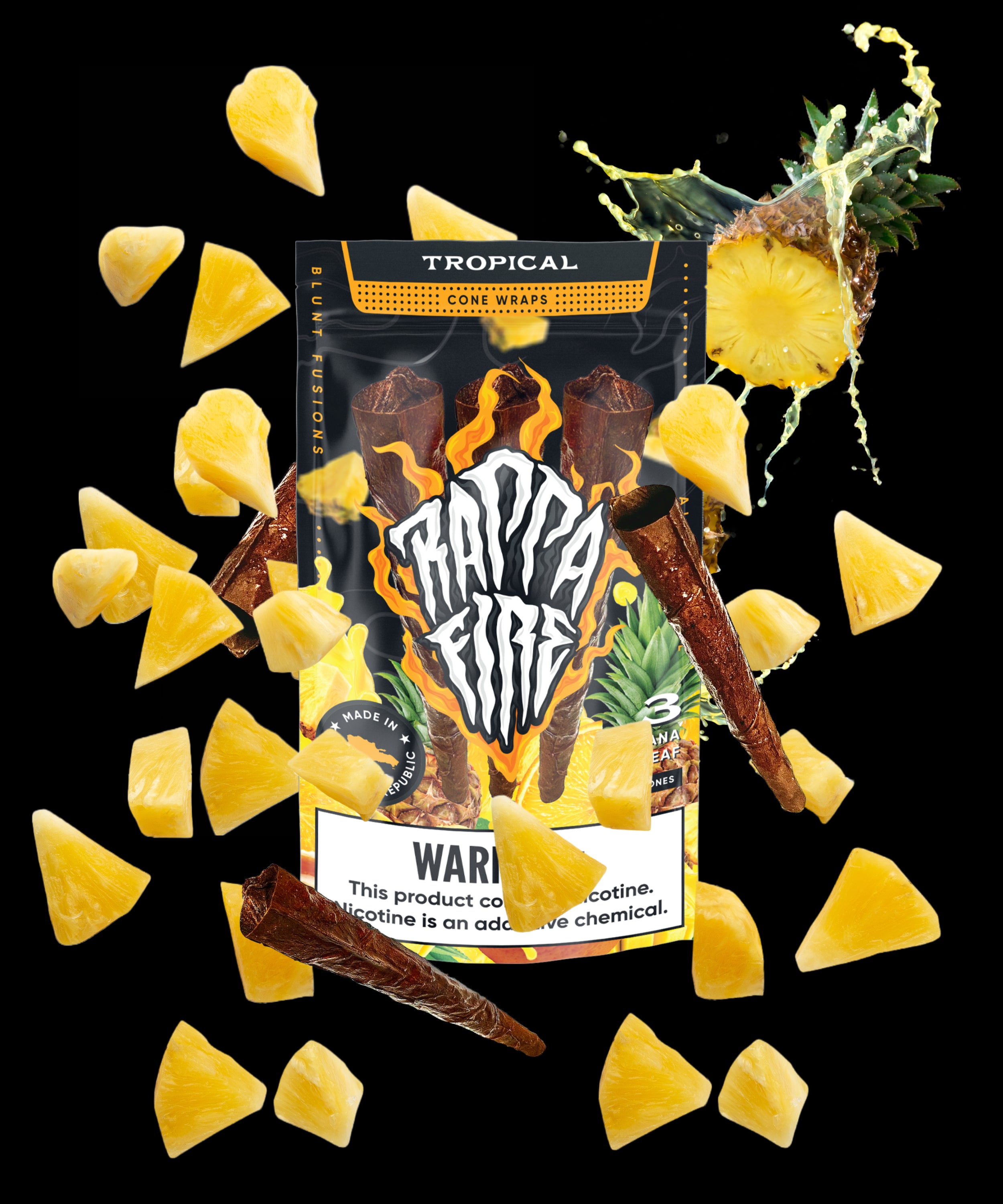 Tobacco Blunt Cones - Tropical Blended Flavors by Rappa Fire